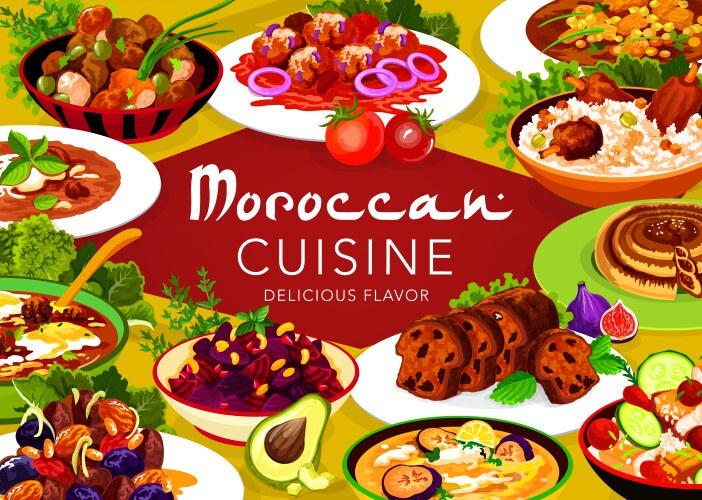 Travel to morocco set moroccan art and culture Vector Image