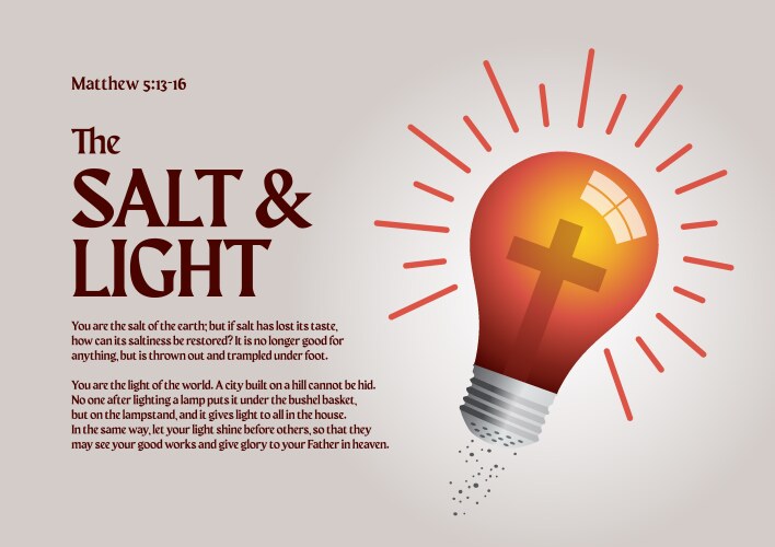 Old testament salt and light Royalty Free Vector Image