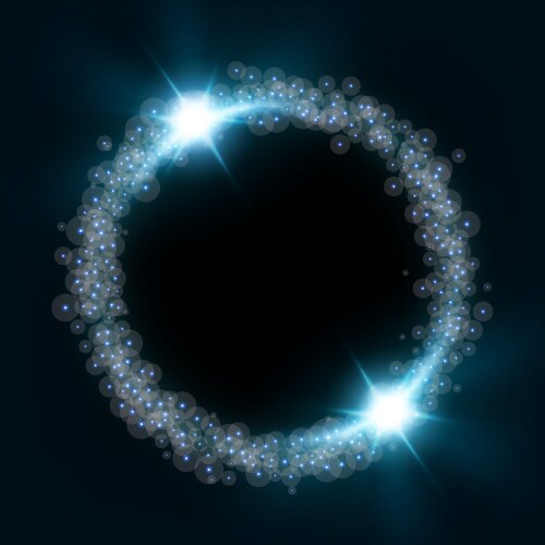 Round blue shiny trail Royalty Free Vector Image