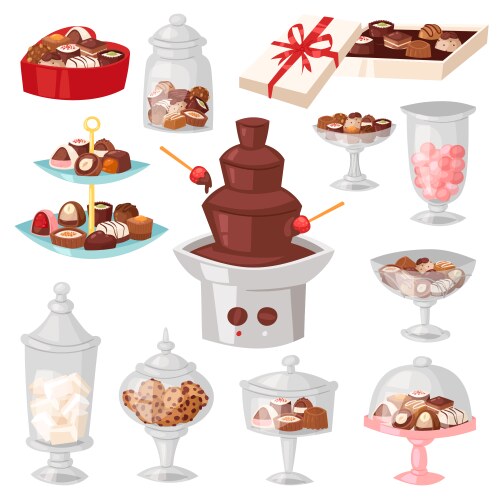 Chocolate set Royalty Free Vector Image - VectorStock