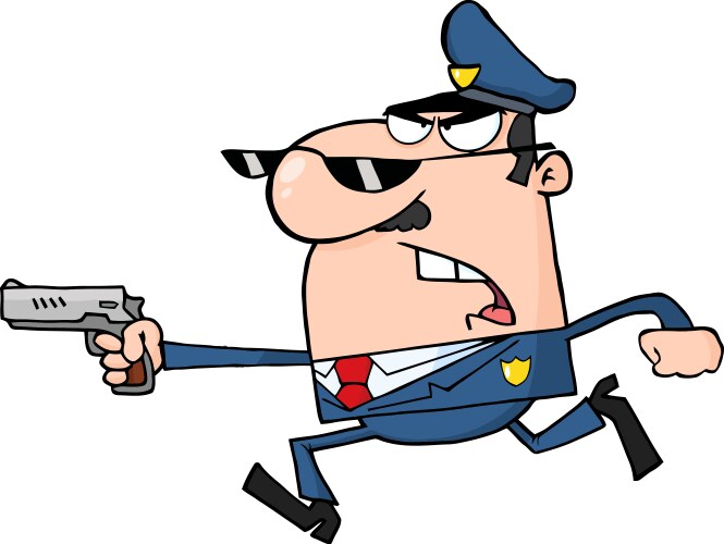 Cartoon police officer Royalty Free Vector Image