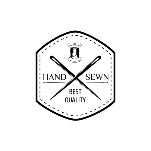 Hand sewing stripe needle thread studio Royalty Free Vector