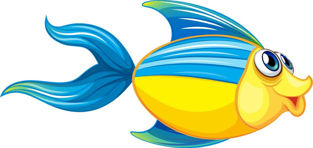Cartoon character fish Royalty Free Vector Image