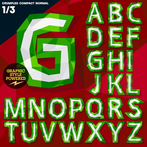 Retro compressed alphabet Royalty Free Vector Image