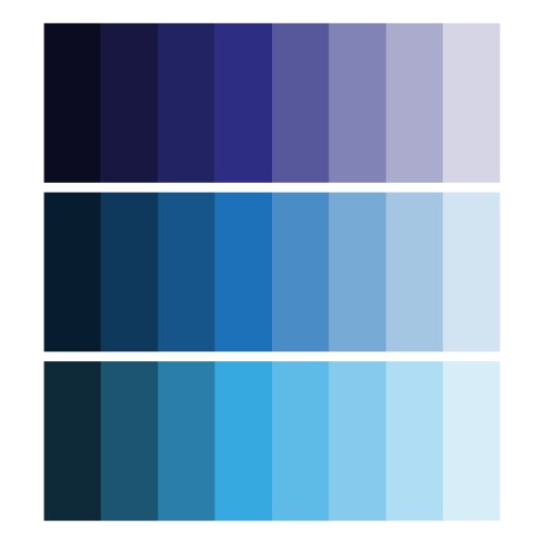 Blue Tone Color Code Vector Images 91