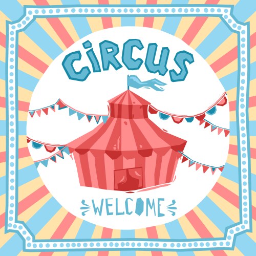 Circus advertising poster Royalty Free Vector Image