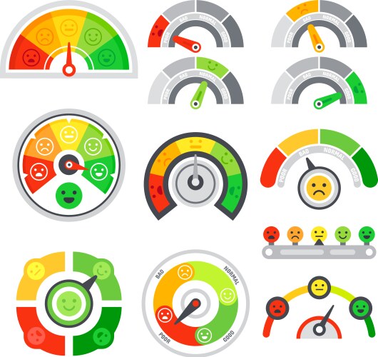 Rating meter Royalty Free Vector Image - VectorStock