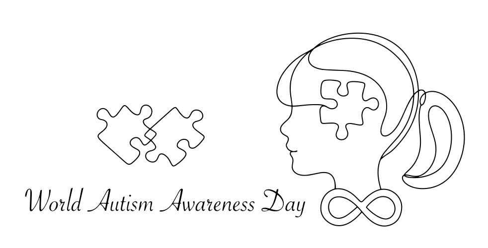 Infinity puzzle symbol autism Royalty Free Vector Image