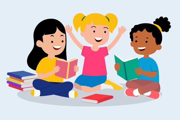 Kids Learn Together Vector Images (over 7,000)