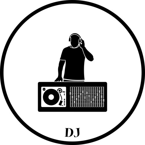 Four disc jockeys Royalty Free Vector Image - VectorStock