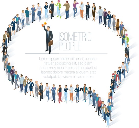 Big people crowd forming number two 2 shape Vector Image