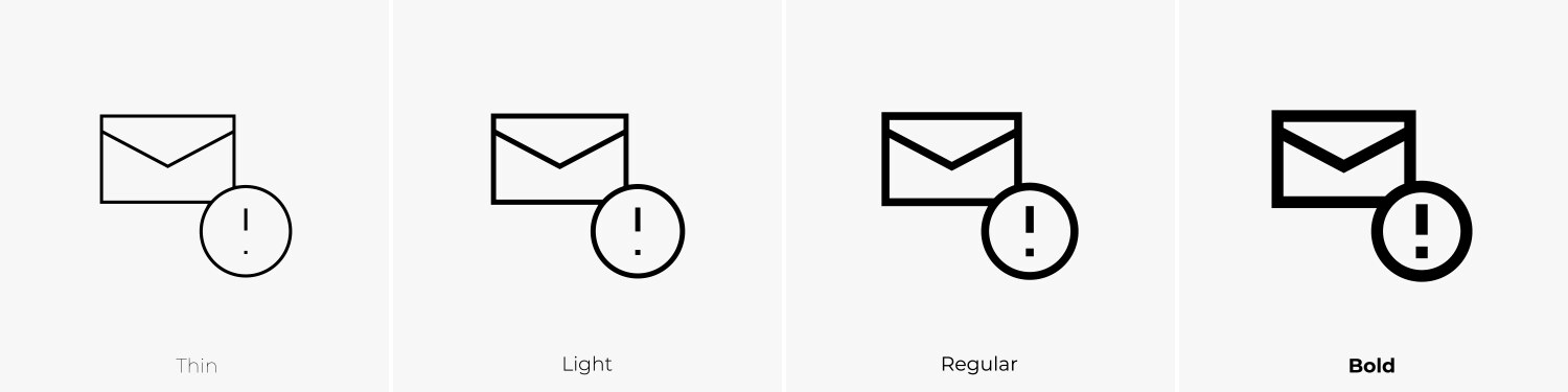 Fault icon thin light regular and bold style Vector Image