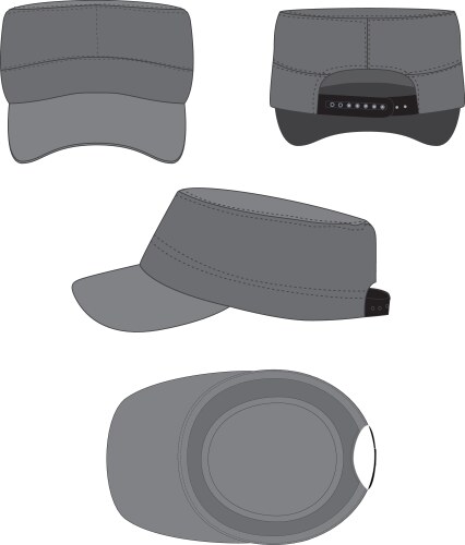 Coloring book cartoon headwear bumper brim hat Vector Image