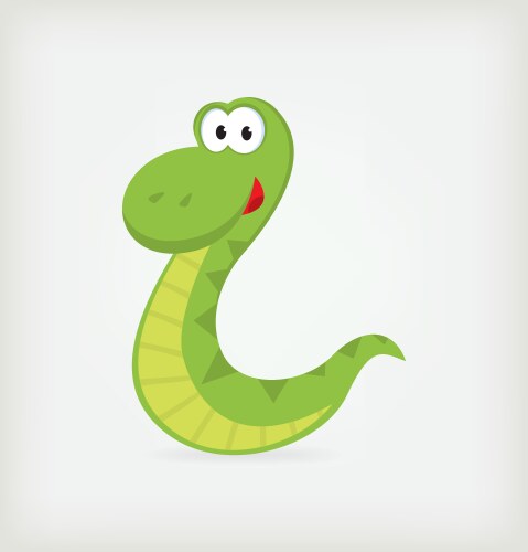 Cartoon snake isolated Royalty Free Vector Image