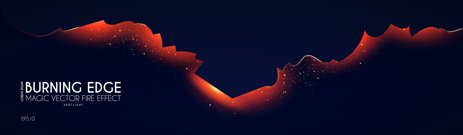 Burnt edges and holes in paper with blue fire Vector Image