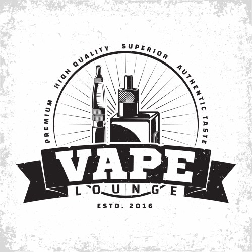 Modern professional logo emblem vape zone Vector Image