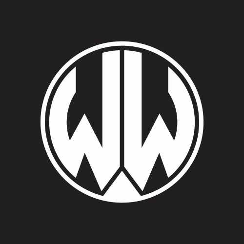 Ww logo monogram design template Royalty Free Vector Image