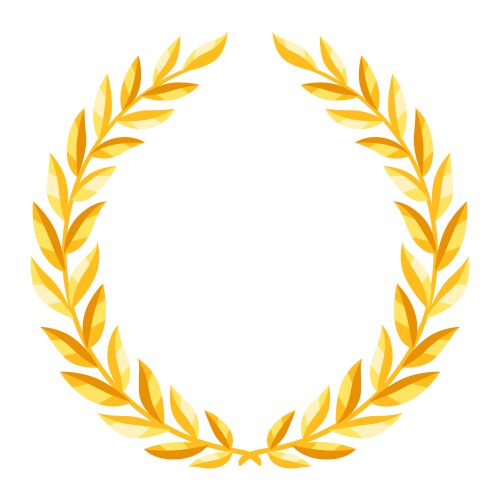 Realistic gold laurel wreath Royalty Free Vector Image