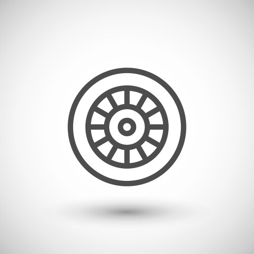 Motorcycle wheel icon doodle hand drawn Royalty Free Vector