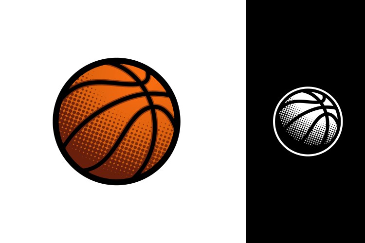 Basketball graphic with the silhouette Royalty Free Vector