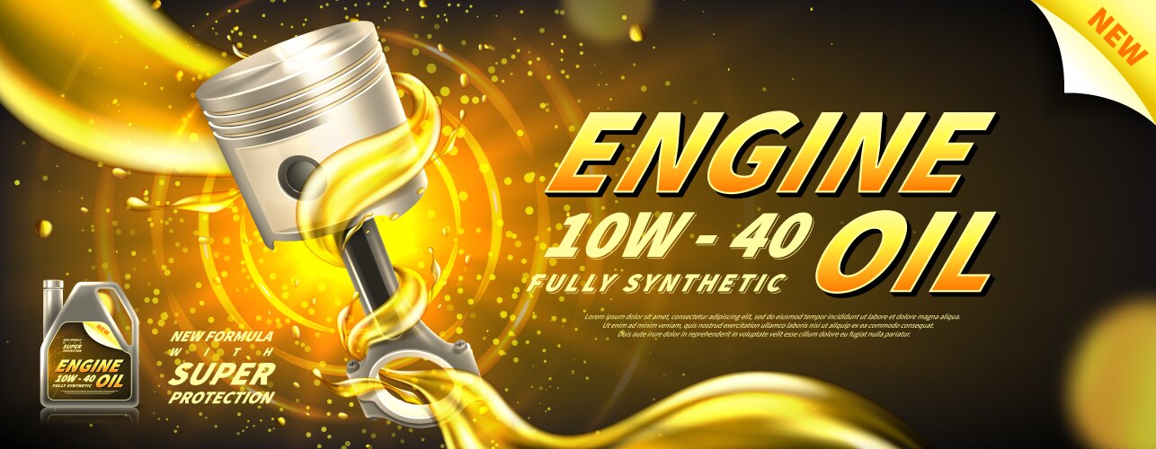 Bottle engine oil technical Royalty Free Vector Image