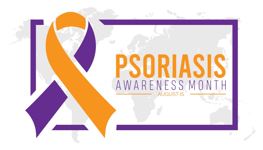 Psoriasis awareness month Royalty Free Vector Image