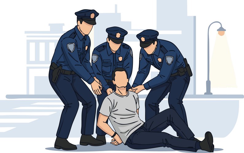 Police Arresting Suspect – Royalty-Free Vector | VectorStock