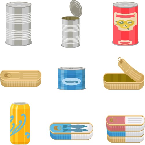 Crumpled soda or beer can icon cartoon style Vector Image