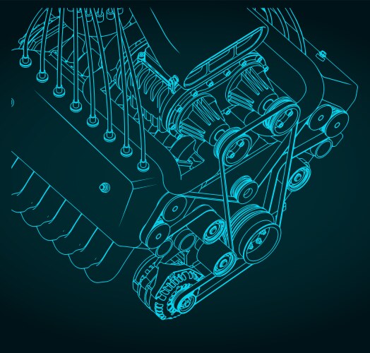 Car Engine Blueprint Vector Images (over 3,900)