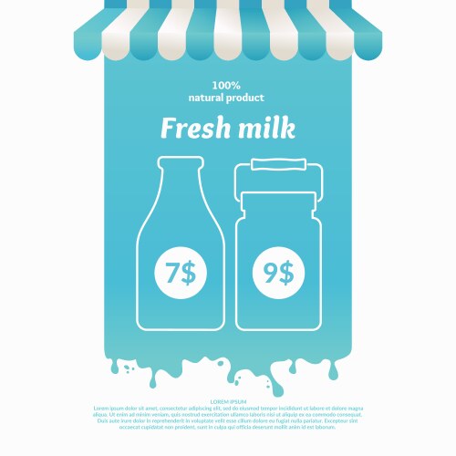 Milk realistic advertising Royalty Free Vector Image