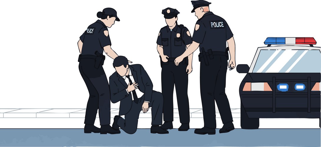 Police Arresting Suspect – Royalty-Free Vector | VectorStock
