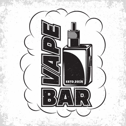 Vintage vape logo Royalty Free Vector Image - VectorStock