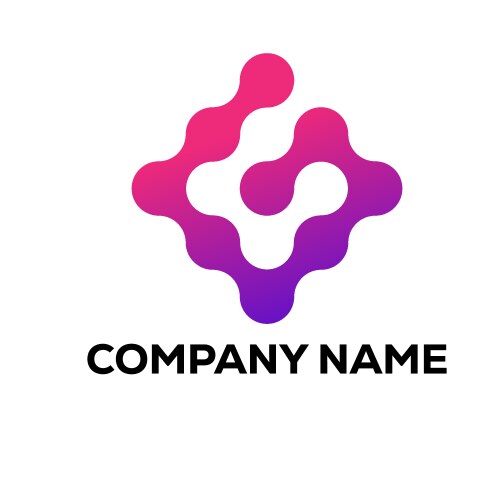 Minimal modern tech logo design Royalty Free Vector Image