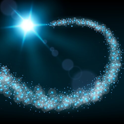 White particle trail background Royalty Free Vector Image