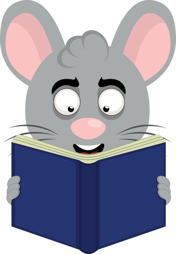 Mouse Reading Books Vector Images (over 900)