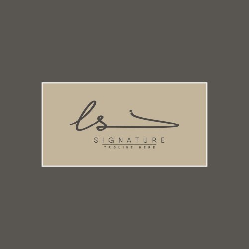 Initial letter ls logo - handwritten signature Vector Image