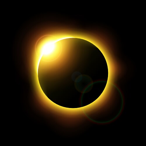 Total solar eclipse Royalty Free Vector Image - VectorStock