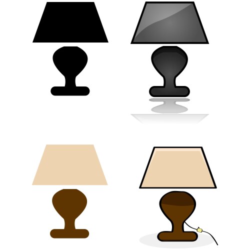 Cute table lamp Royalty Free Vector Image - VectorStock