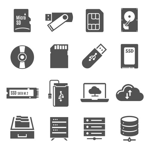 Warehouse logistic storage icons set Royalty Free Vector