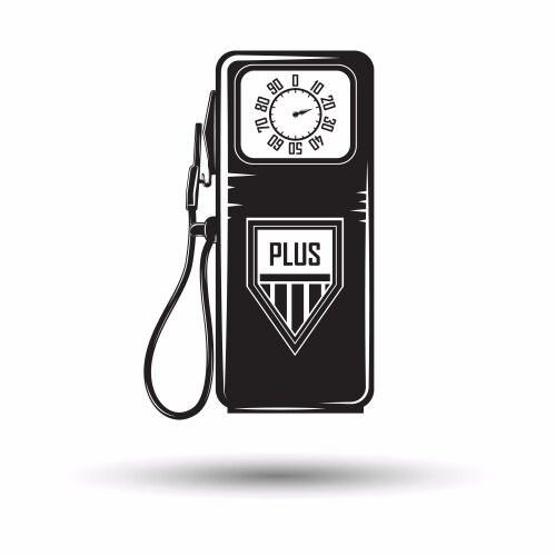Monochrome petrol gun icon Royalty Free Vector Image