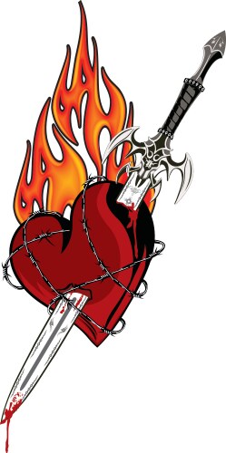 Bleeding heart Royalty Free Vector Image - VectorStock