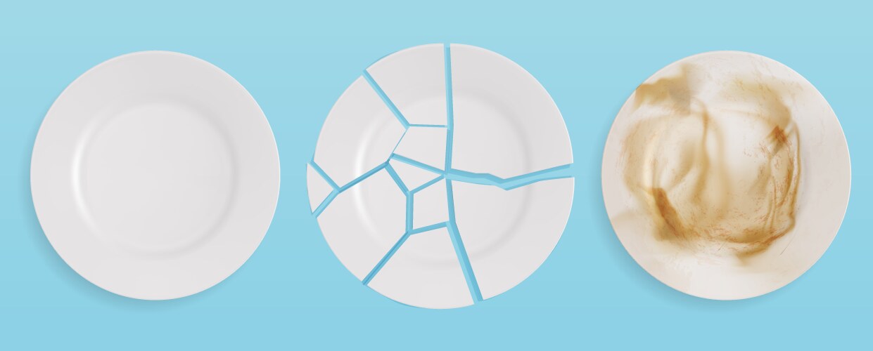 Broken Plate Vector Images (over 1,300)