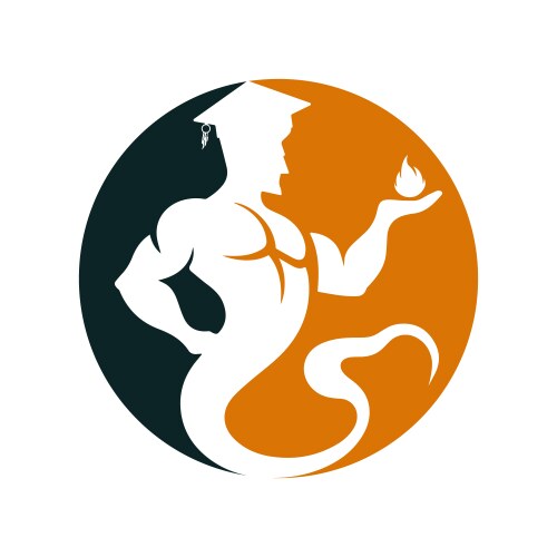 Genie logo design Royalty Free Vector Image - VectorStock