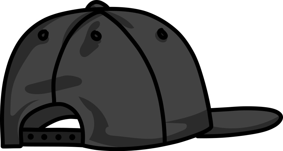 Snapback hat cap backward doodle drawing Vector Image