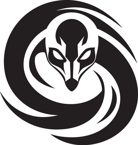 Midnight viper noir snake serpent black Royalty Free Vector