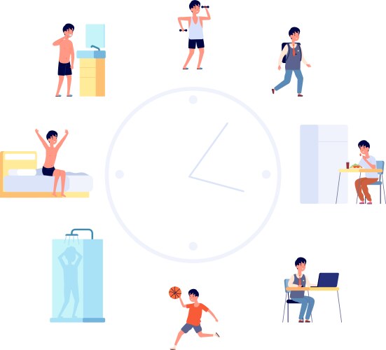 Daily Routine Cartoon Vector Images (over 5,700)