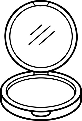 Open Compact Mirror Outline – Royalty-Free Vector | VectorStock