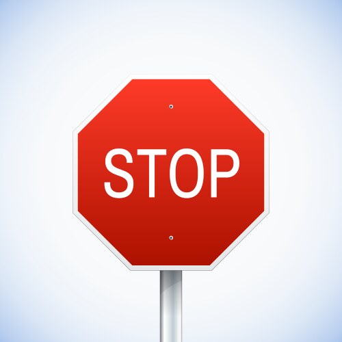 Red stop sign icon Royalty Free Vector Image - VectorStock