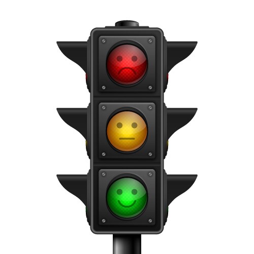Traffic lights realistic Royalty Free Vector Image