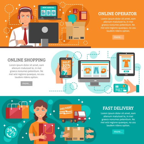 E-commerce seo landing app ui ux onboard screen Vector Image
